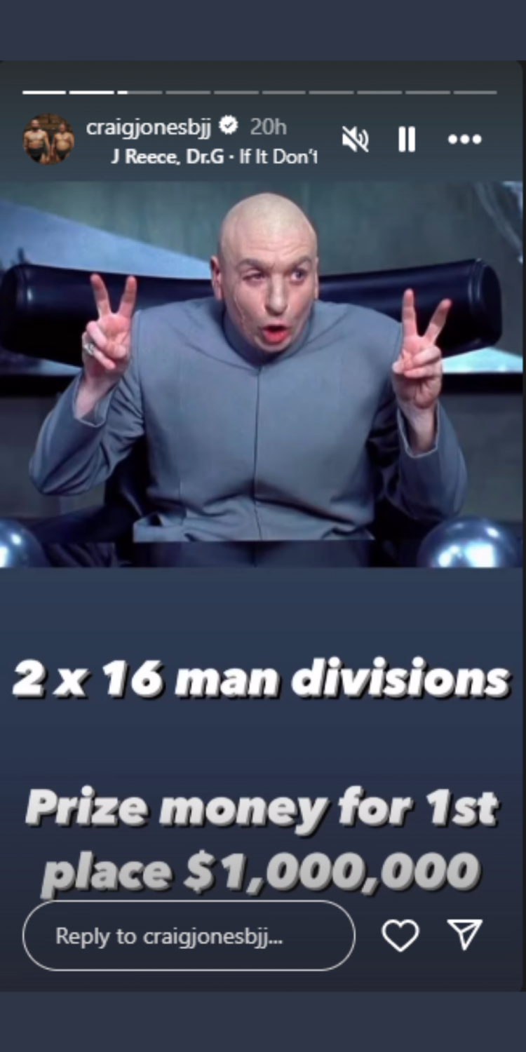 Craig Jones Announces Brand New 3 Million Dollar BJJ Tournament ...